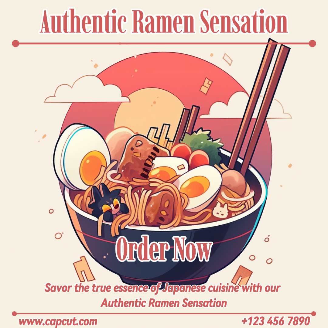 Foods and Beverage - Marketing Poster Authentic Ramen Sensation ...